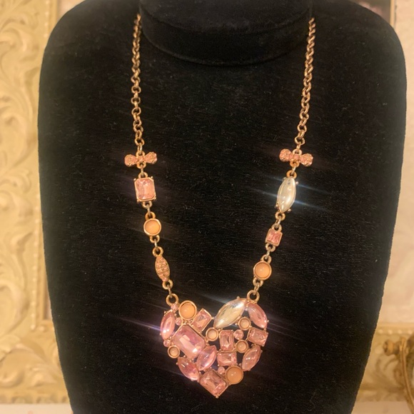 Betsey Johnson | Jewelry | Bj Happy Pretty Pink Heart Necklace | Poshmark